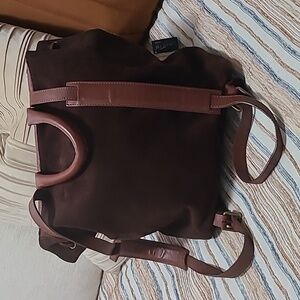Sundance | Bags | Sundance Brown Suede Leather Backpack With Stud ...